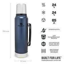Термос STANLEY LEGENDARY CLASSIC BOTTLE 1L NIGHTFALL (10-08266-017) синий (ID#1498248771), цена ...