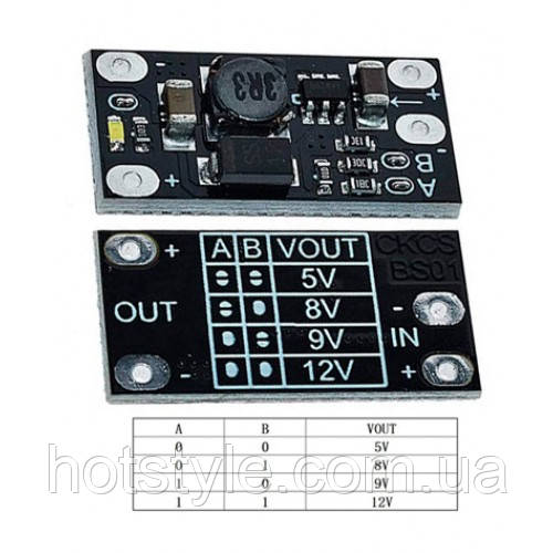 Преобразователь напряжения повышающий CKCS BS01 3.7 на 5 8 9 12В, 1А ...