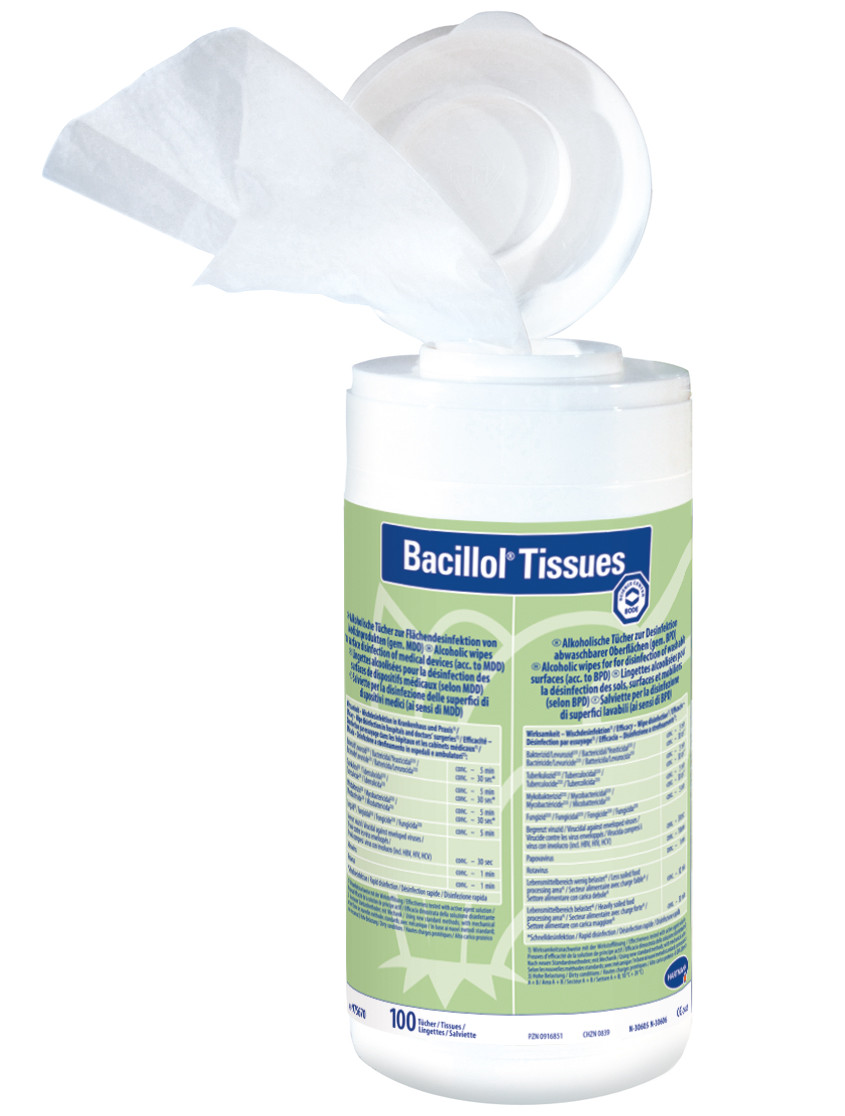 Bacillol Tissues Серветки для швидкої дезінфекції, на спиртовій основі ...