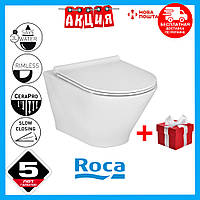 Подвесной унитаз Roca GAP Round Rimless подвесной унитаз без ободка ...