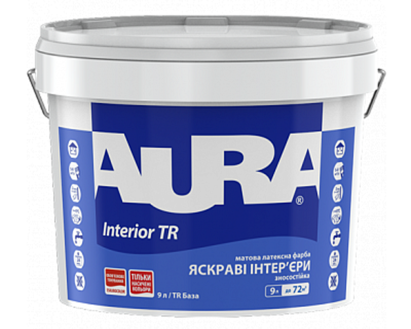 Краска Латексная AURA INTERIOR TR Интерьерная Транспарентная - База TR 9л — Купить Недорого на ...