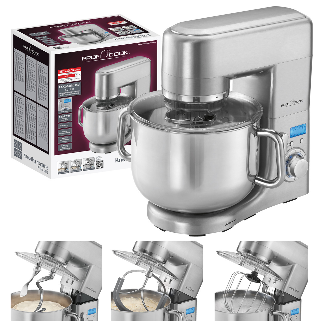 Кухонный комбайн, планетарный миксер, тестомес ProfiCook PC-KM 1096 ...