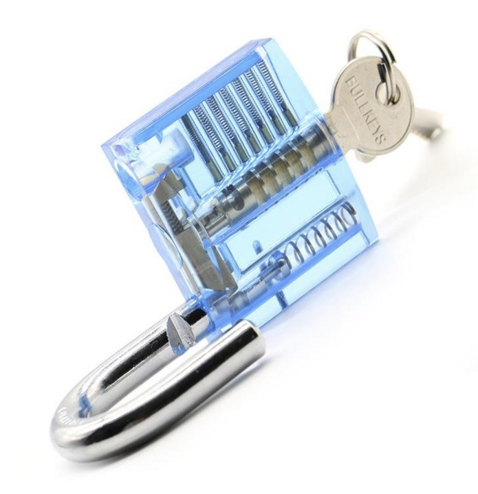 Купить Набор тренировочный прозрачный замок для слесаря с 10 отмычками ...