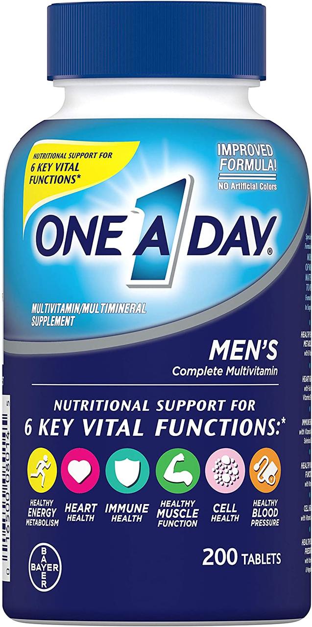 Bayer One A Day Men s Multivitamin, Чоловіча формула, мультивітамінна ...