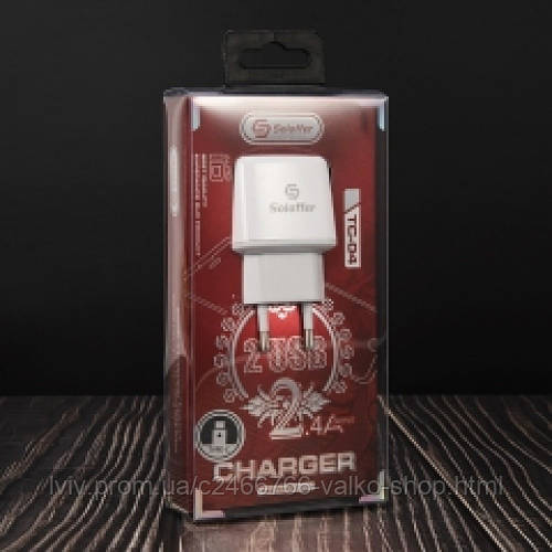 Зарядний пристрій Soloffer TC-04 2.A 2USB + КОБЕЛЬ USB MICRO (V8) (ID#1502069972), купить на Prom.ua