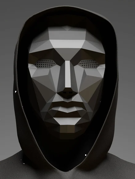 Papercraft маска Front man c серіалу "гра в кальмара" 3D, ціна 100 грн ...