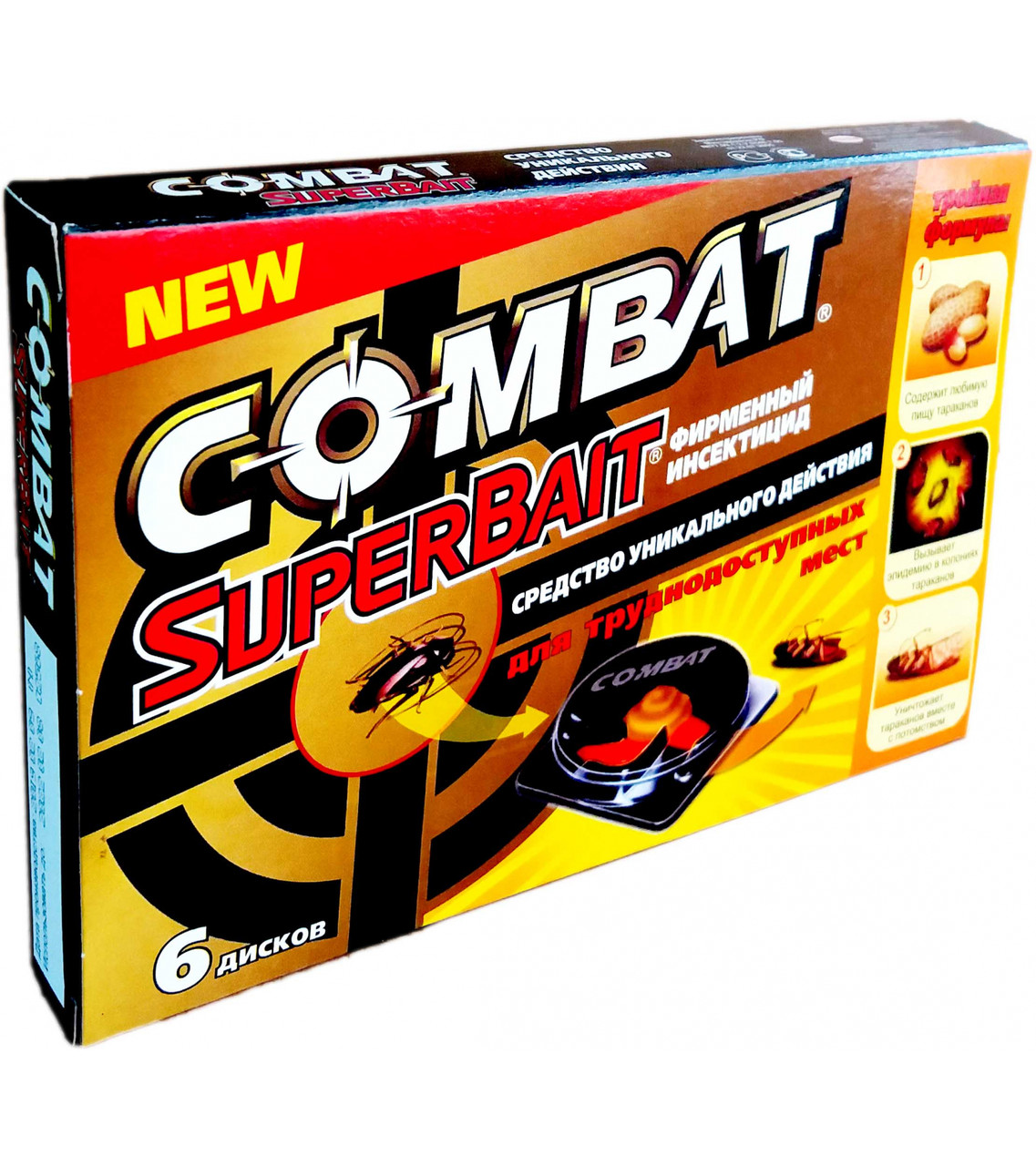 Ловушки-приманки от Тараканов и Муравьев в Контейнерах Комбат/Combat, 6 ...