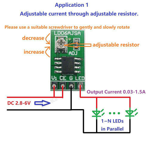 Купить Модуль Arduino LED-драйвер постоянного тока 3-6 в 0,03-1.5A ...