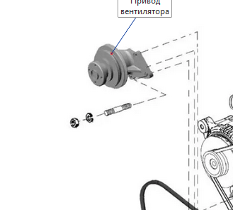 Привод Вентилятора Газель Дв.402 (опора Чугун.) (пр-во Авто Престиж ...