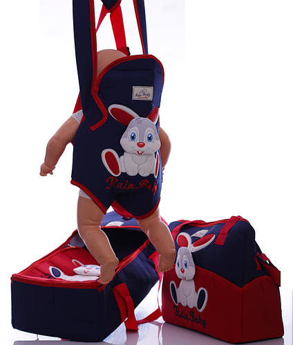 Купить Сумка-переноска 4 в 1 Заяц красная для ребенка Rain Baby, цена ...