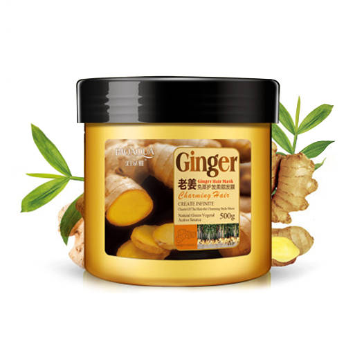 Маска BIOAQUA Ginger Hair Mask для волос укрепляющая с имбирем 500 г ...