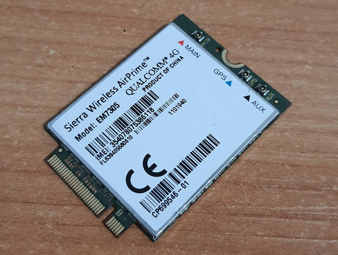 4G модуль Sierra Wireless AirPrime EM7305, Qualcomm, CP699546-01, Fujitsu LifeBook E556, 4G. (ID ...