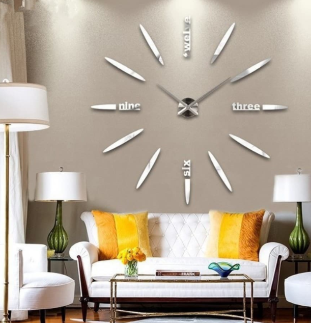 Купить Часы настенные 3d Diy Clock серые Kg 3521 цена 255