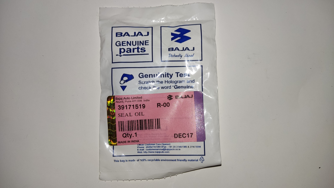 Сальник вала вторинного BAJAJ BOXER BM/ВМX 150cc "39171519", ціна 113 ...