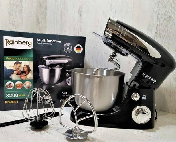Кухонний комбайн Rainberg RB-8081 5 л, 3200 Вт тістоміс міксер блендер (ID#1505777457), ціна ...