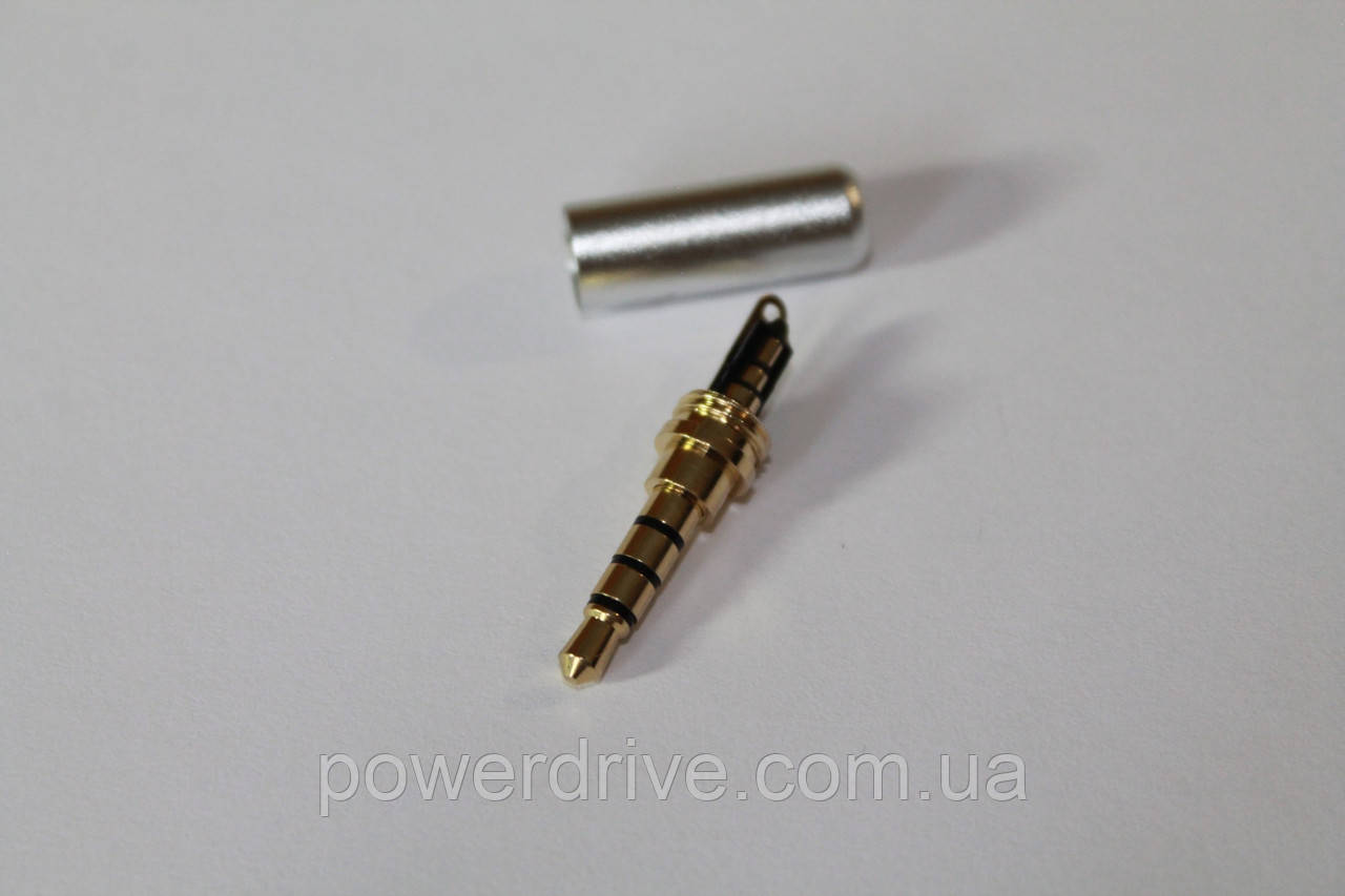 Разъём штекер для наушников Jack 3.5 мм 4pin с металлическим корпусом ...