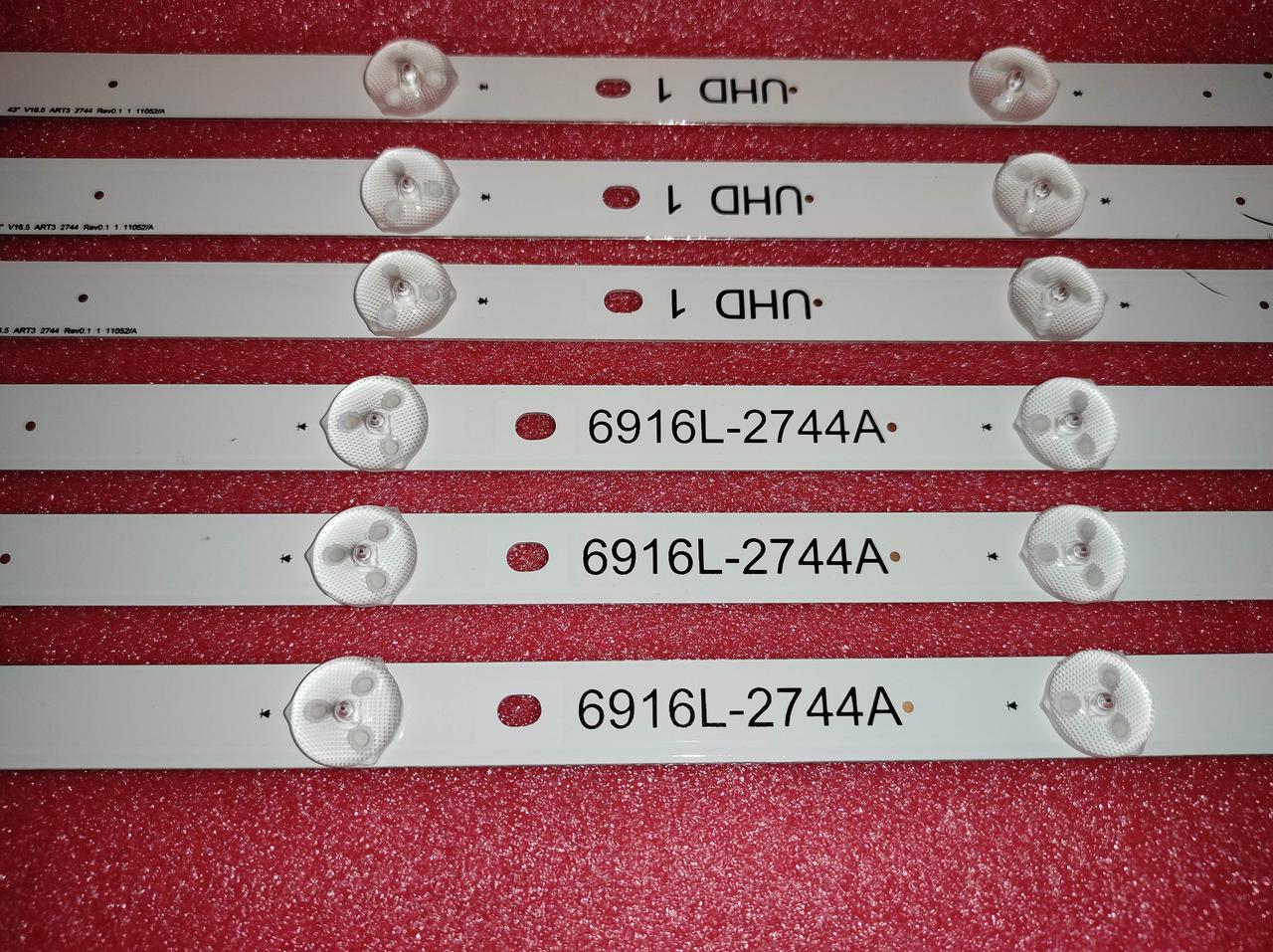 Светодиодная Подсветка Телевизора LG 43'' 6916L-2744A 43" V16.5 ART3 LG ...