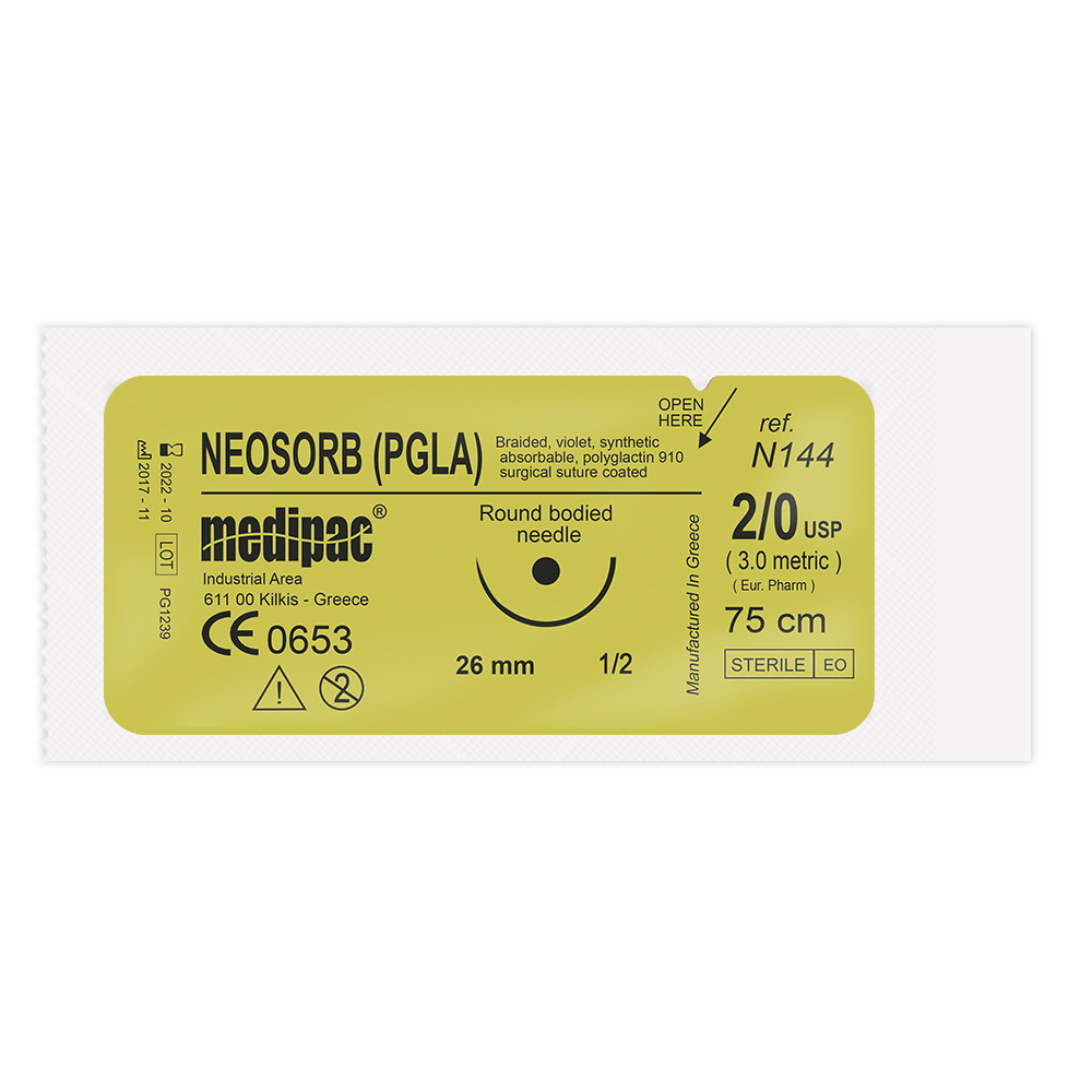 Купить Хірургічний шовний матеріал NEOSORB 3/0 USP, 75 см, 30 мм, 1/2 ...