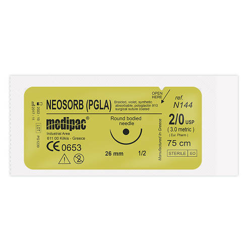 Купить Хірургічний шовний матеріал NEOSORB 3/0 USP, 75 см, 30 мм, 1/2 ...