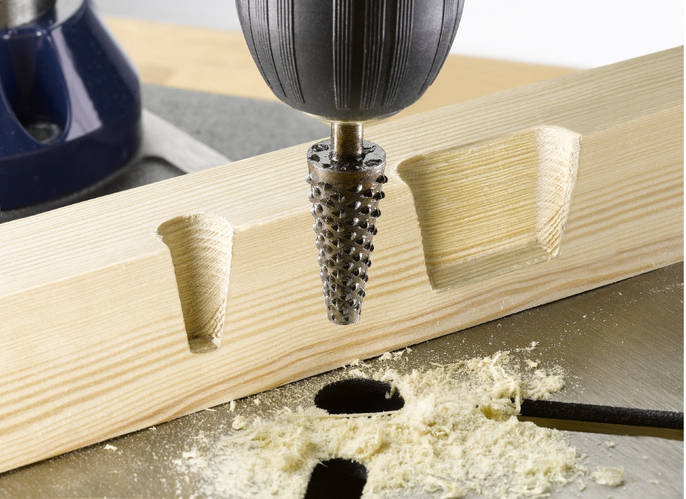 Купить Бор-фреза по дереву конічна, d7-15, 35мм, KWB (494700), цена 150 ...