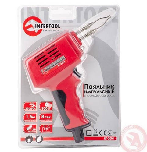 Купить Паяльник импульсный с трансформатором 100 Вт, 230 В INTERTOOL RT-2001, цена 576 ₴ — Prom ...