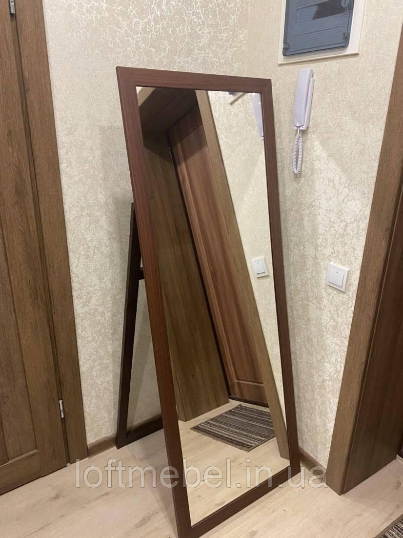 Зеркало большое напольное в Коричневой раме на напольной ножке ростовое ...