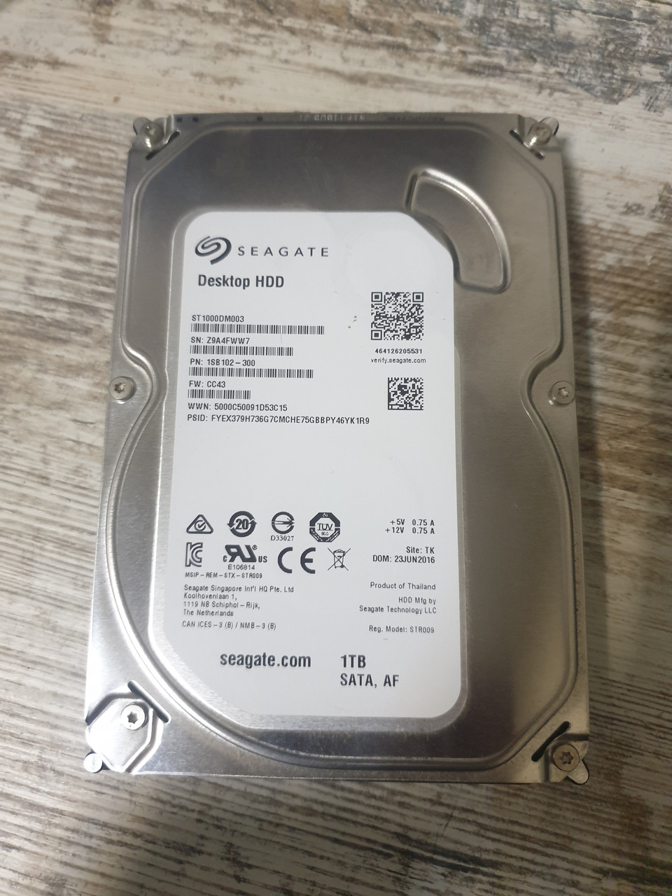 Жесткий диск Seagate 1Tb (1000 Gb) ST1000DM003, цена 550 грн - Prom.ua ...