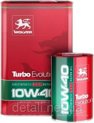 Масло Wolver Turbo Evolution 10W-40 (API CI-4/SL ACEA A3/B4 E7) 5л (ID ...