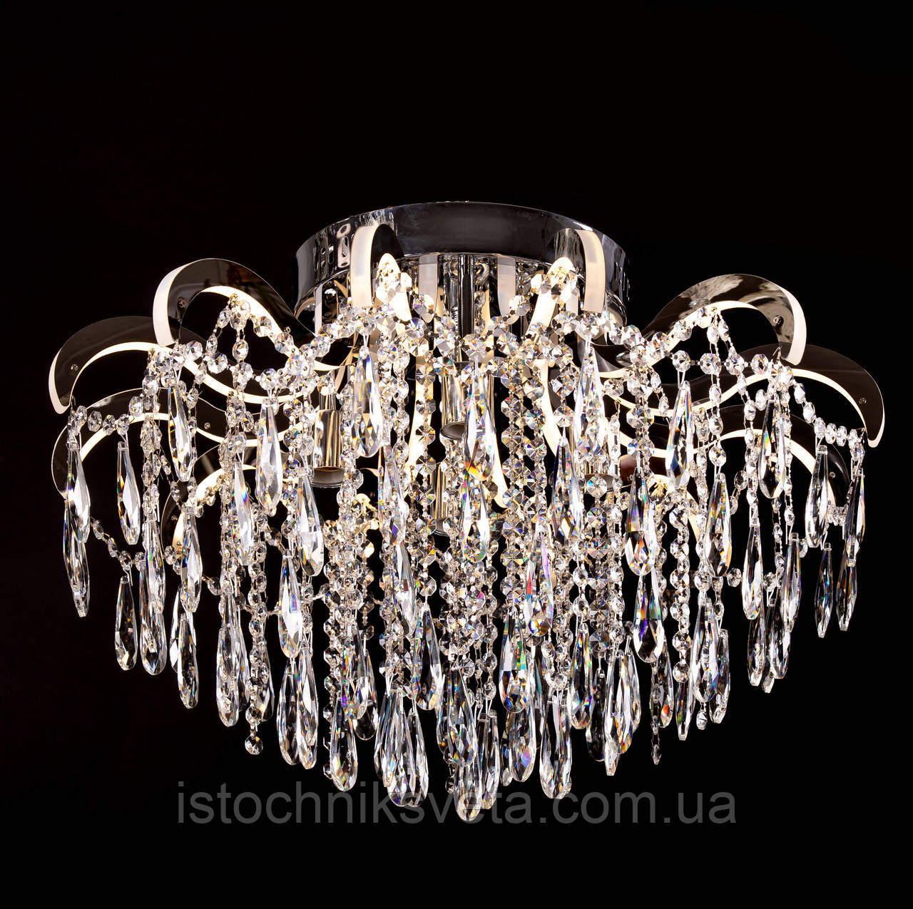 Хрустальная Потолочная Люстра со Светодиодной Подсветкой — Купить ...
