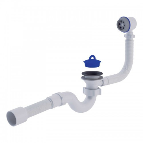 Сифон Ані для ванн та глибоких душових піддонів з випуском та переливом ...