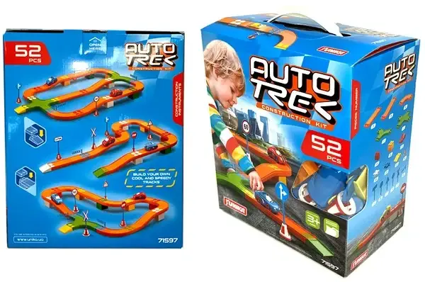 Конструктор Автотрек AUTOTREK в подарочной коробке 52дет, Юніка, цена ...