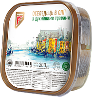 Сельдь Филе Куски в Масле с Душистыми Травами ТМ " Флагман" 200 Грамм ...