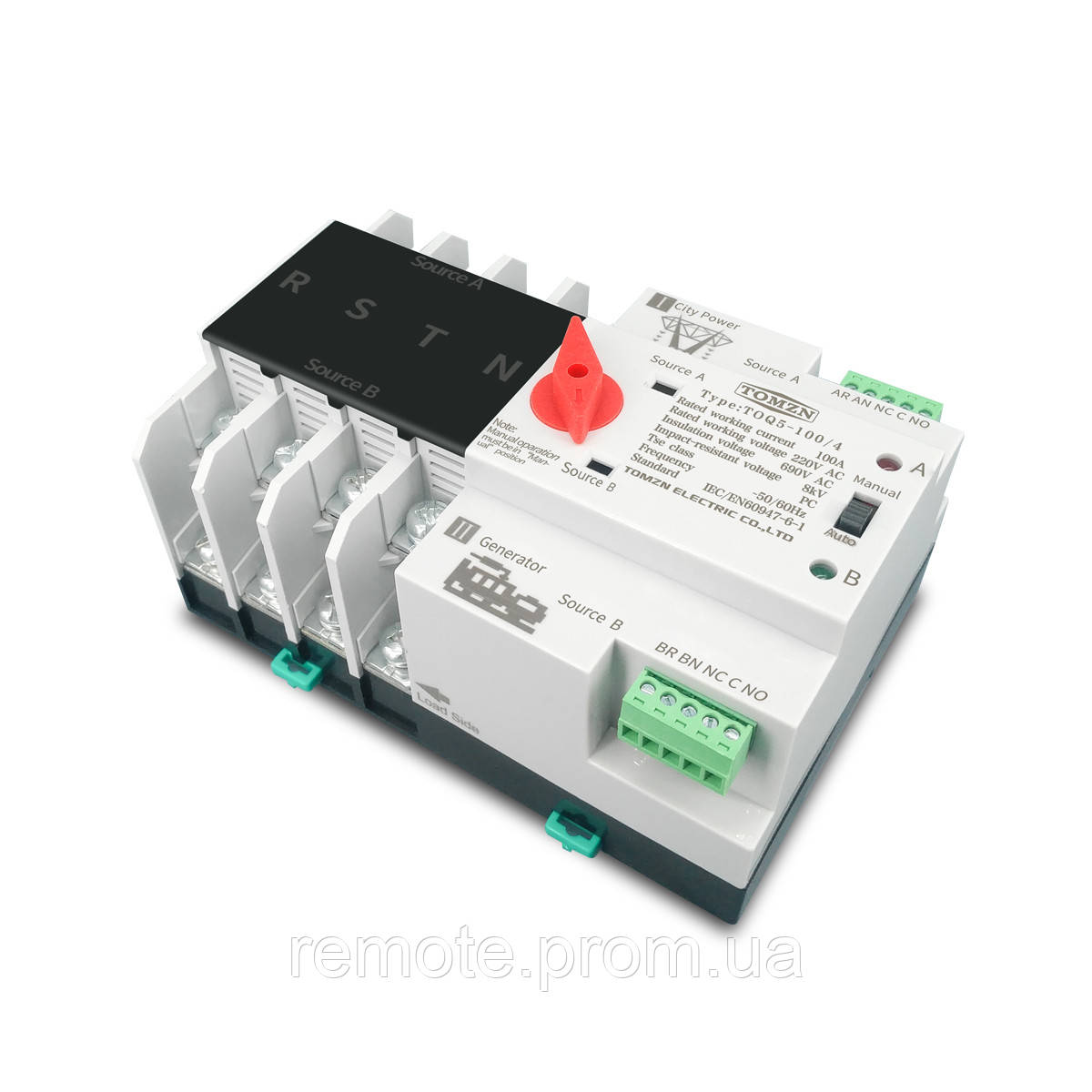 Купить TOQ5-125/4P 220/230В 4-х полюсный автомат переключатель ввода ...