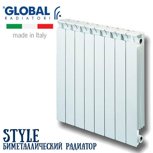 Биметаллический радиатор Global Radiatori Style 350, цена 509 грн ...
