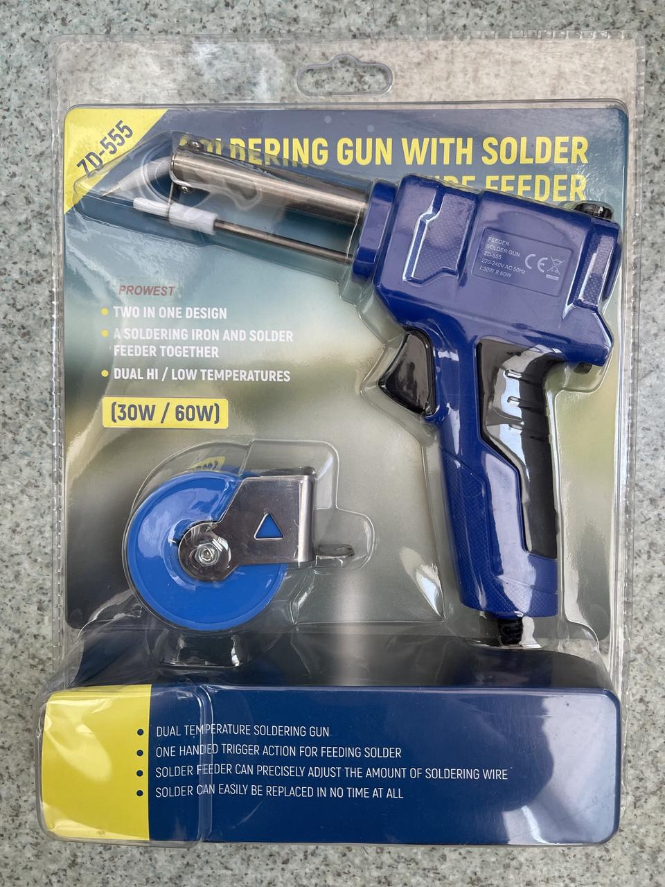 Купити ZD-555 Паяльник-пістолет з автоматичним подаванням припою, 30 ...