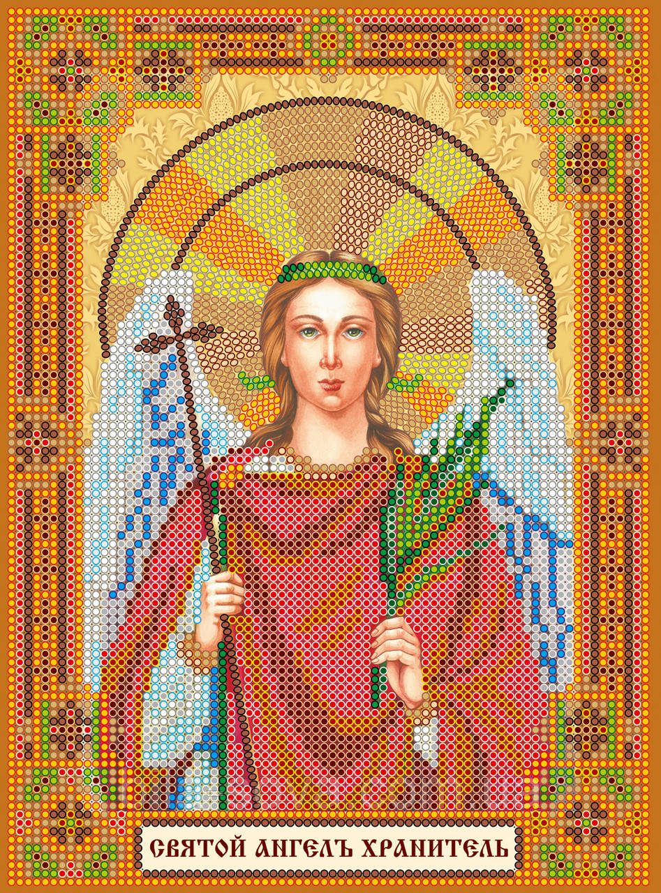 Купить Схема для вишивання бісером на натуральному художньому холсті Святий Ангел Охоронець
