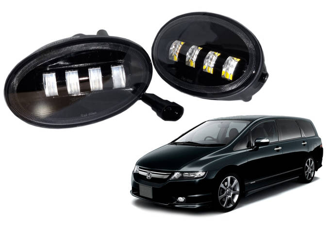 Світлодіодні двоколірні протитуманні фари LED ПТФ ХОНДА СРВ, ЦИВІК ...