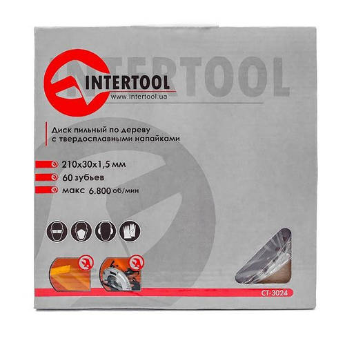 Диск пильный по дереву с твердосплавными напайками INTERTOOL CT-3024, цена 160 грн — Prom.ua (ID ...