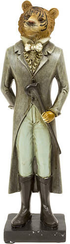 Статуетка полістоун. "Тигр з тростиною" 31,5см, сіра з блакитним №218-210/Bonadi/(1)(16) (ID ...