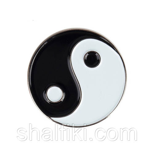 "Инь и Ян" значок (пин) металлический (ID#1518865524), цена: 95 ...