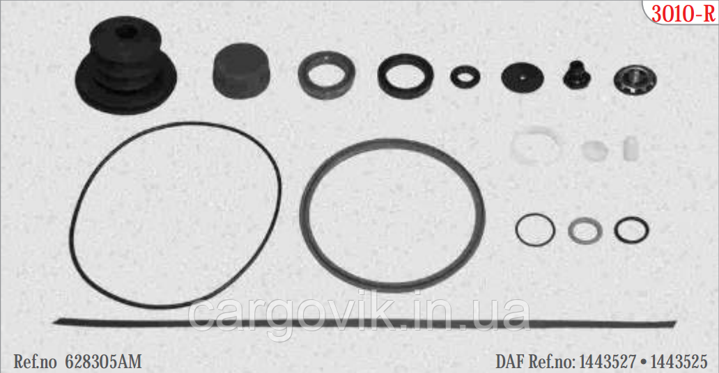 Купити Ремкомплект ПГУ пневмогидроуселителя DAF Ref.no: 1443527 1443525 ...