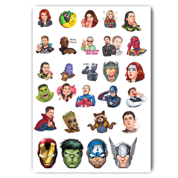Стикеры Марвел Marvel DC ДиСи Комикс А4 Лист (stik_096) — Купить ...
