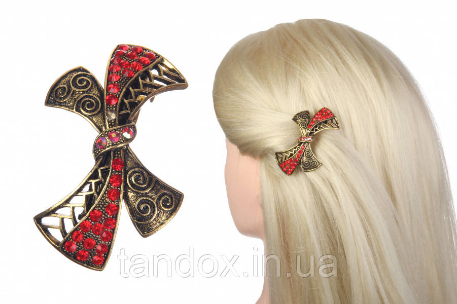Заколка для Волос в Виде Бантика со Стразами — Купить Недорого на Bigl ...
