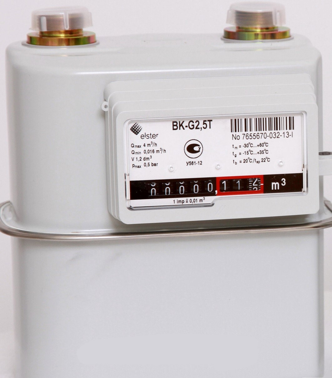 Газовый Счетчик Elster BK-G2,5МT Эльстер ВК G2.5МT с Термокомпенсацией ...