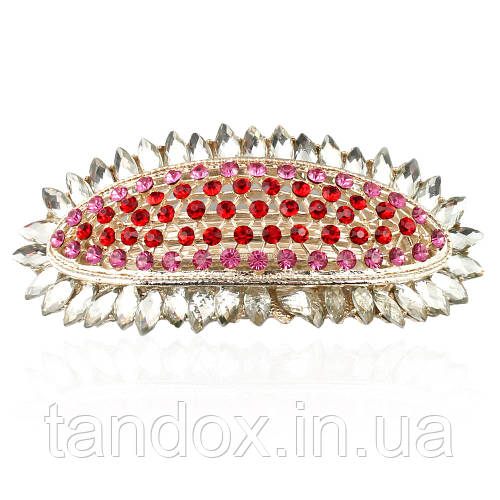 Заколка автомат для волос металлический со стразами 909709 (ID ...