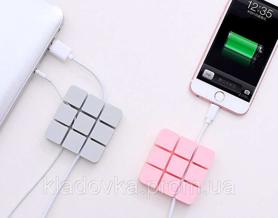 Держатель для Кабелей, Шнуров и Зарядных Устройств. Розовый Кладовка ...