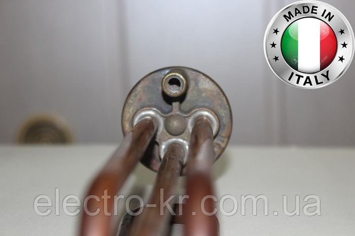 Тэн для бойлера Аристон, Атлантик 1500w гнутый медный на фланце Ø48мм ...