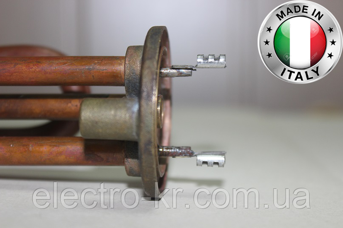 Тэн для бойлера Аристон, Атлантик 1500w гнутый медный на фланце Ø48мм ...