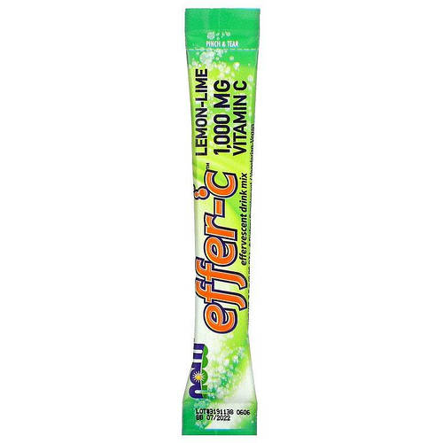 Effer-C Effervescent Drink Mix Lemon-Lime Now Foods 30 пакетиків (ID ...