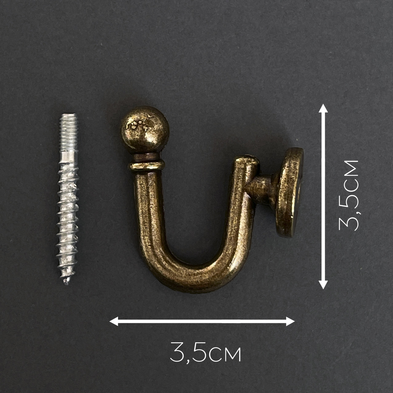 Купить Держатель для подхватов с креплением в стену, 3,5х3,5см, бронза ...